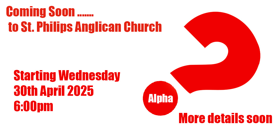 Exciting News !! Alpha Course Starts 30th April 2025 – Anglican Parish ...